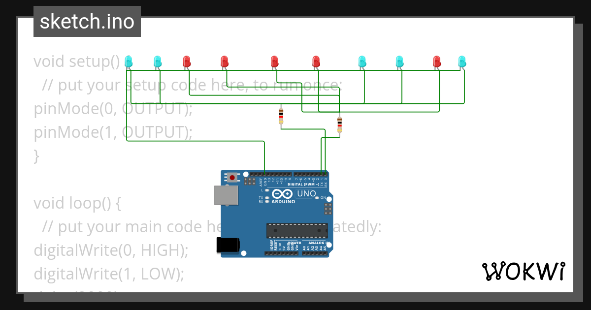 สอบปลายภาค ไฟกระพิบ นาย ชินวัตร รักไม้ Wokwi Esp32 Stm32 Arduino 5215