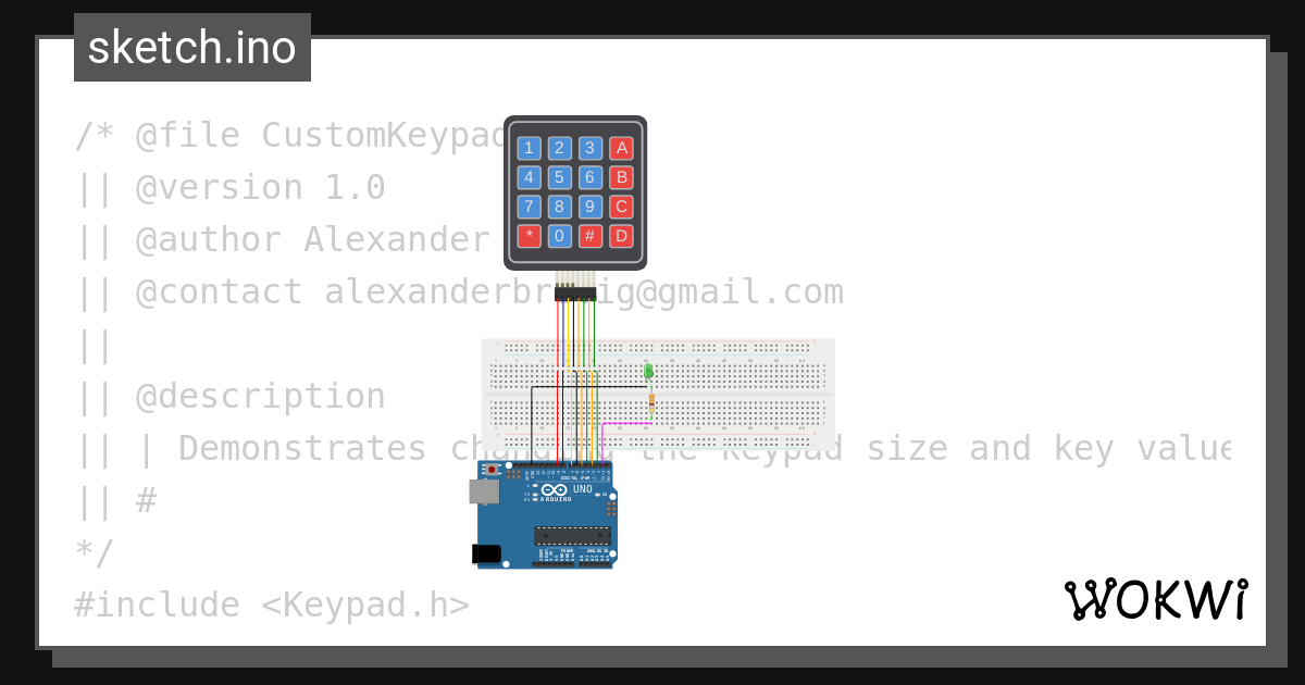 Keypad Wokwi Esp32 Stm32 Arduino Simulator 6541
