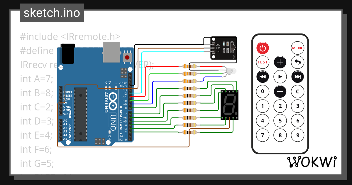Universal remote (Nikola Najdovski) - Wokwi ESP32, STM32, Arduino Simulator