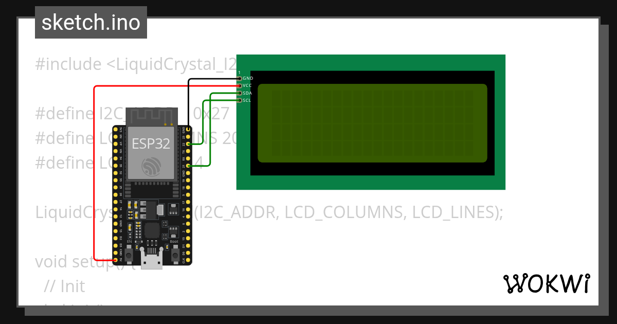 Esp32lcd20x4 Wokwi Esp32 Stm32 Arduino Simulator 6362