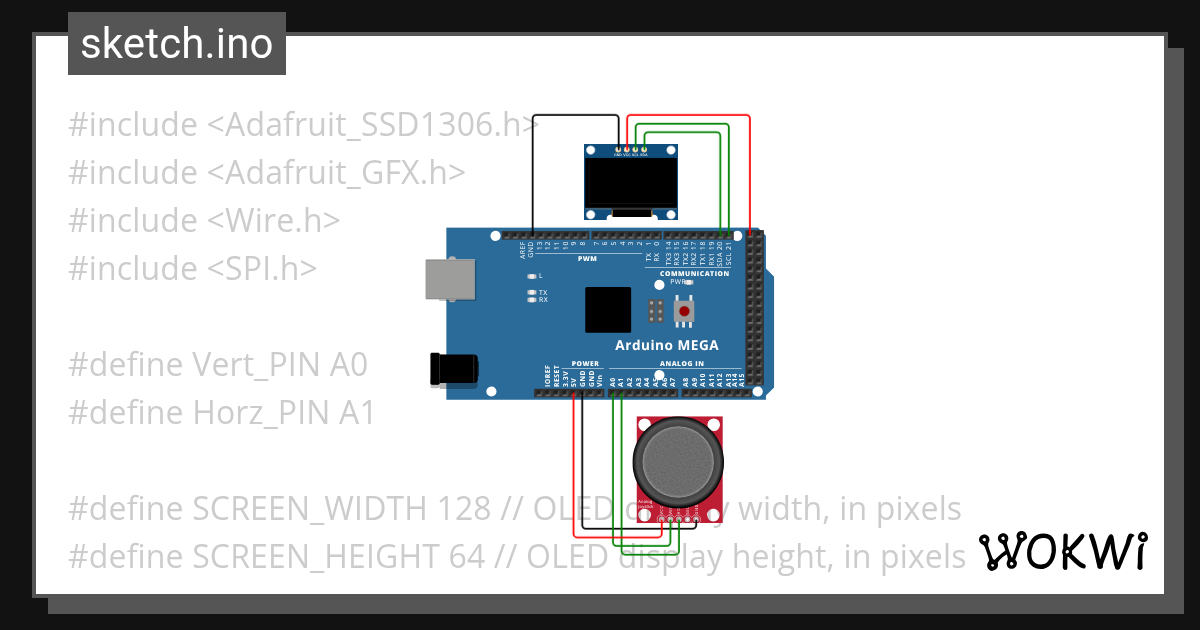 Thumbstick Control - Wokwi ESP32, STM32, Arduino Simulator
