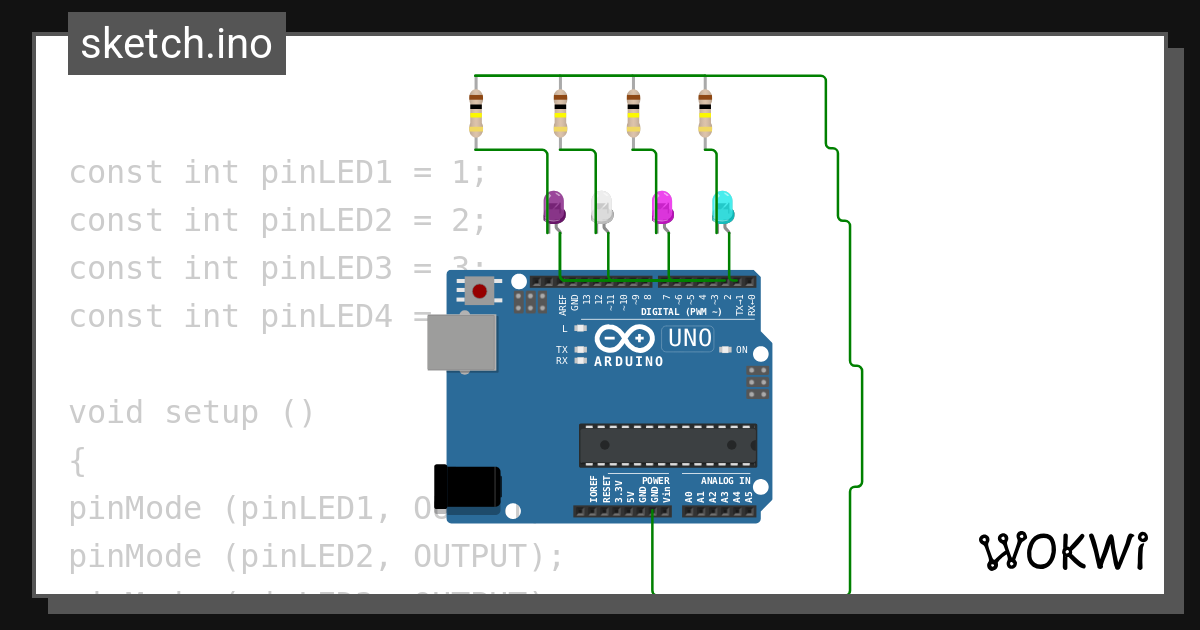 Nur Mesa Agustina Led 4 Wokwi Esp32 Stm32 Arduino Simulator