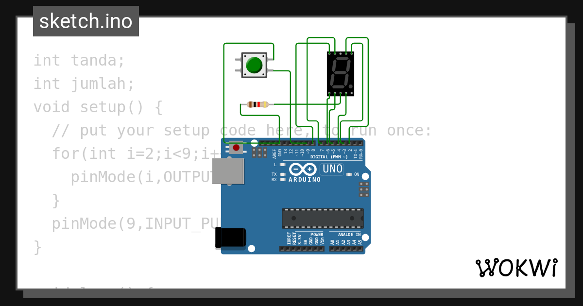 7 Segmen Wokwi Esp32 Stm32 Arduino Simulator 7362