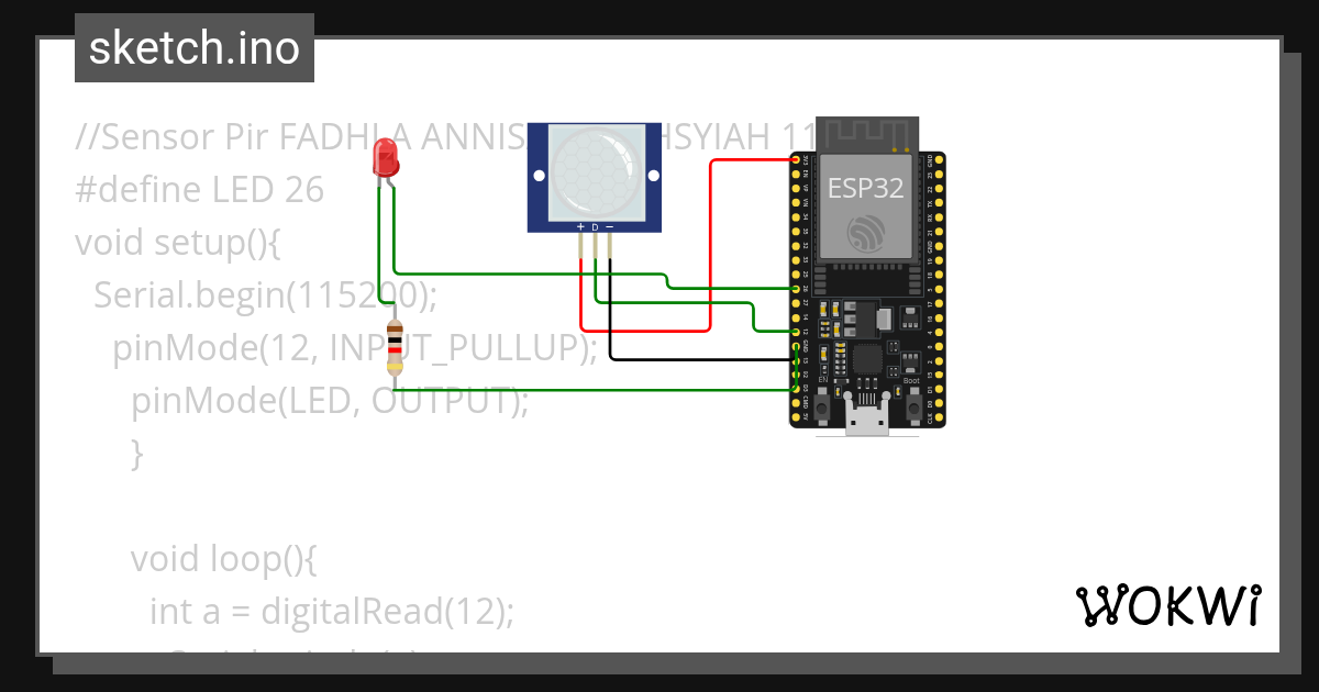 Fadhla Annisa S - XI TAV 1 - Wokwi ESP32, STM32, Arduino Simulator