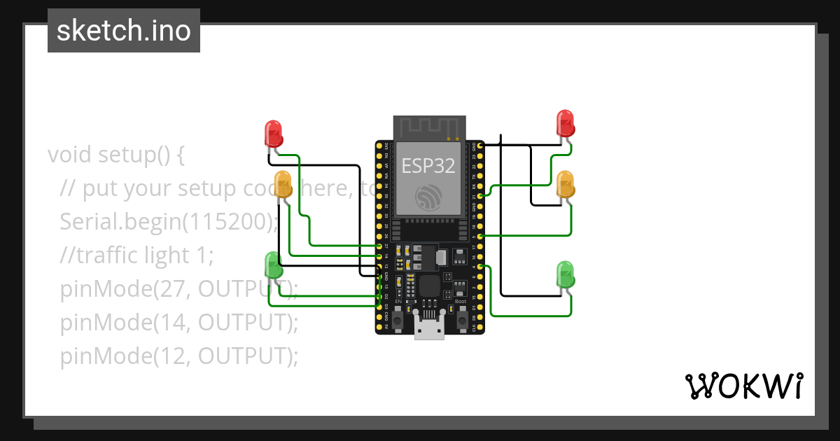 traffic light - Wokwi ESP32, STM32, Arduino Simulator traffic light - Wokwi ESP32, STM32, Arduino Simulator