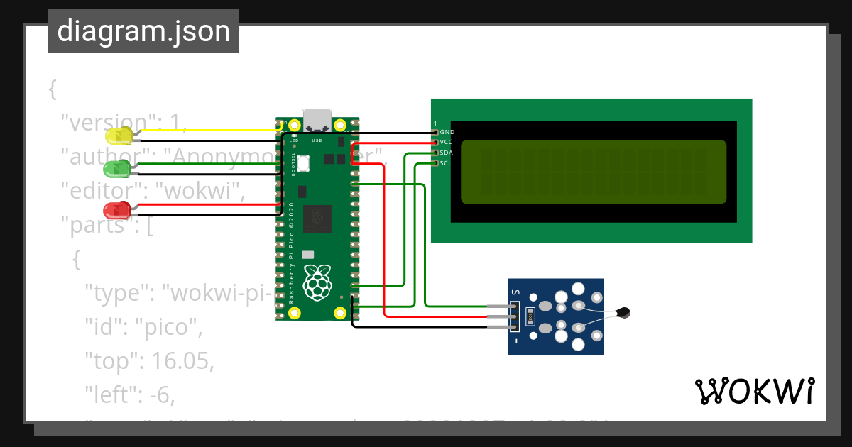 Temperature And Led Wokwi Esp32 Stm32 Arduino Simulator 5757
