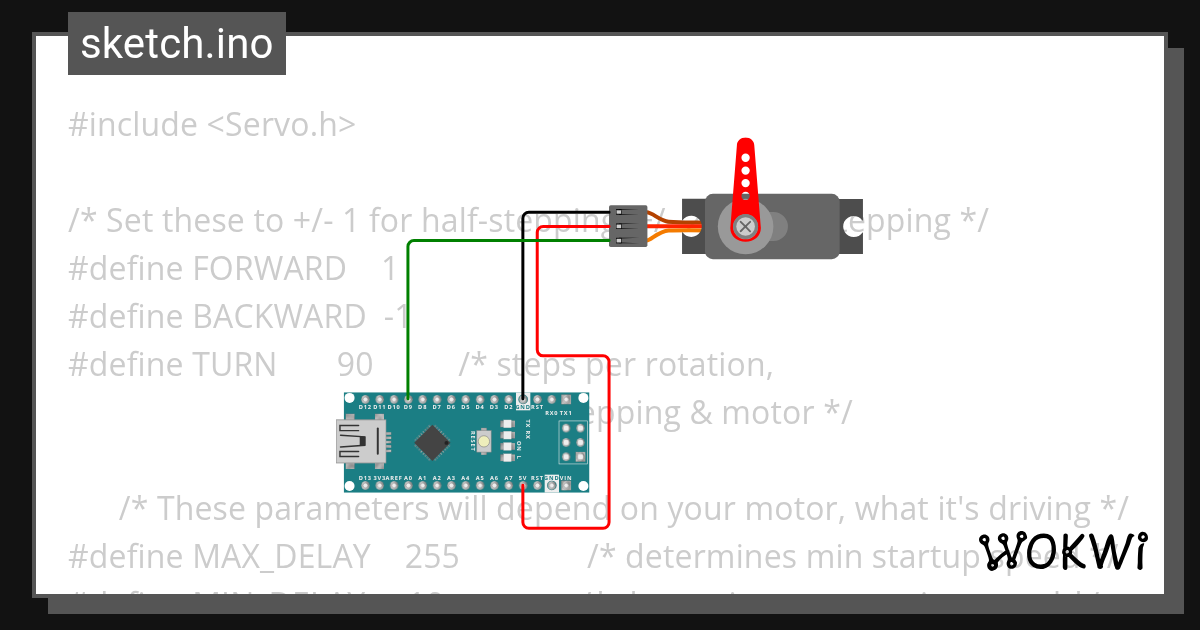 ServoAccel_nano - Wokwi ESP32, STM32, Arduino Simulator
