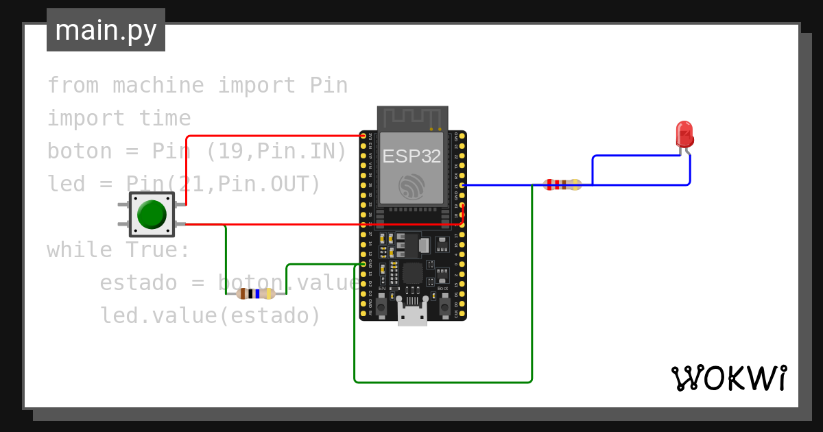 Ejercicio Led Gerson Wokwi Esp32 Stm32 Arduino Simulator