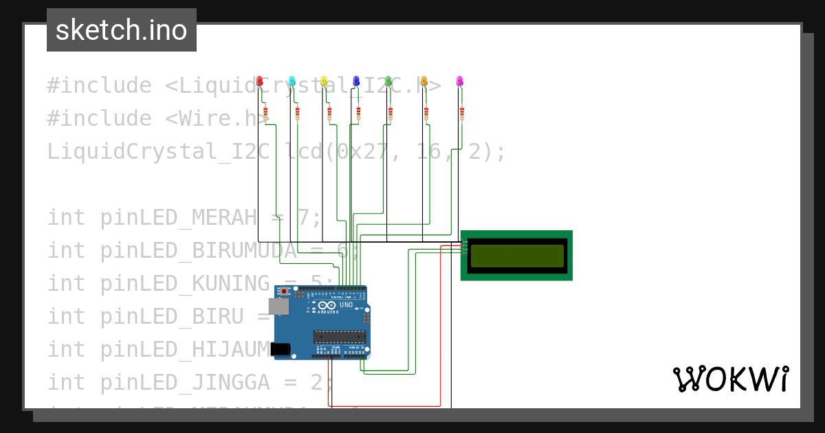 Lcd I2c And Led Project By Mtaufik Rusdi Wokwi Esp32 Stm32 Arduino 6776
