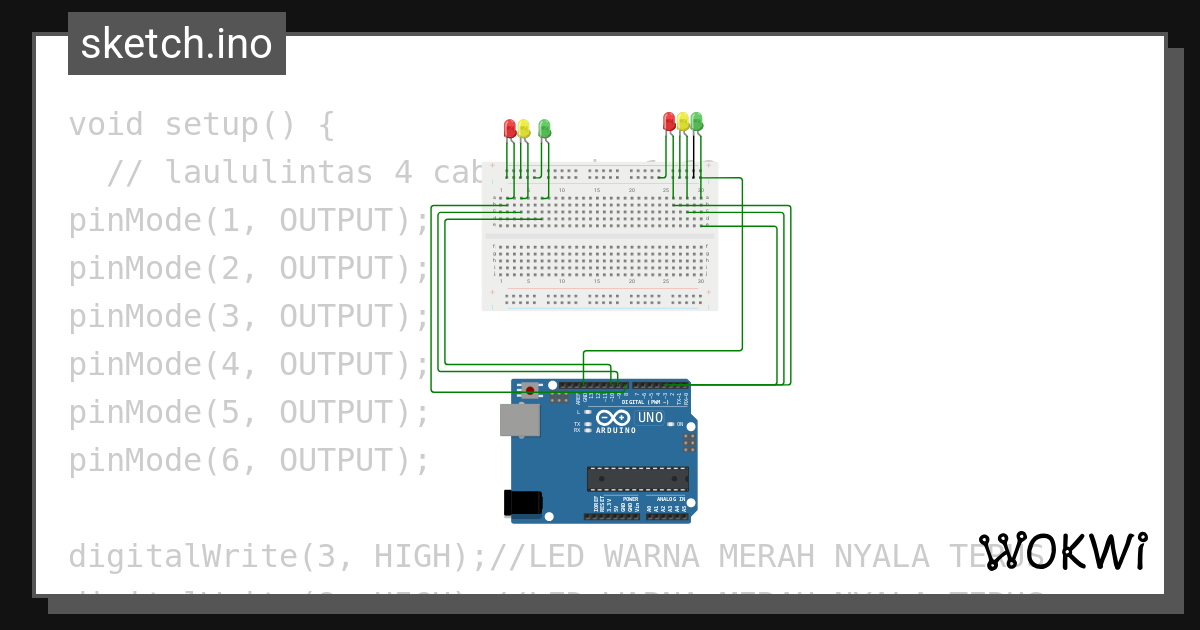 Diy Lampu Lalu Lintas Wokwi Esp32 Stm32 Arduino Simulator 7710