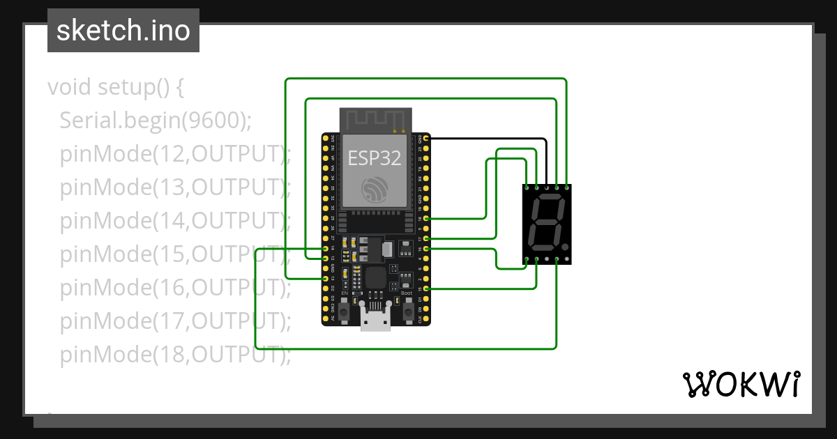 sevensegment - Wokwi ESP32, STM32, Arduino Simulator
