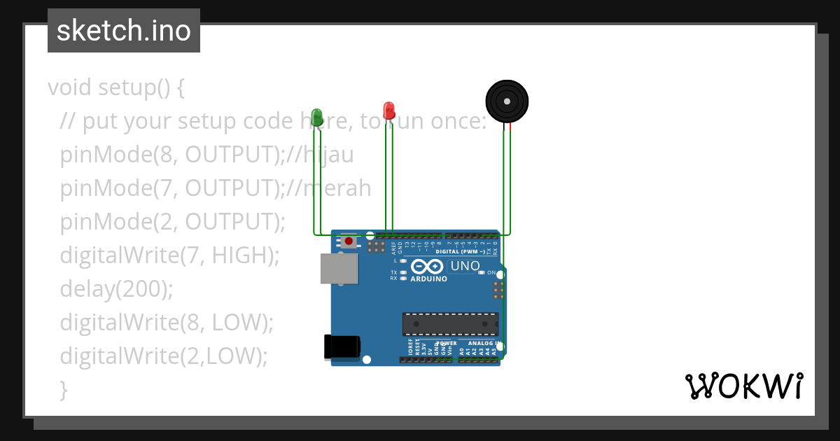 Buzer Led2 Wokwi Esp32 Stm32 Arduino Simulator 