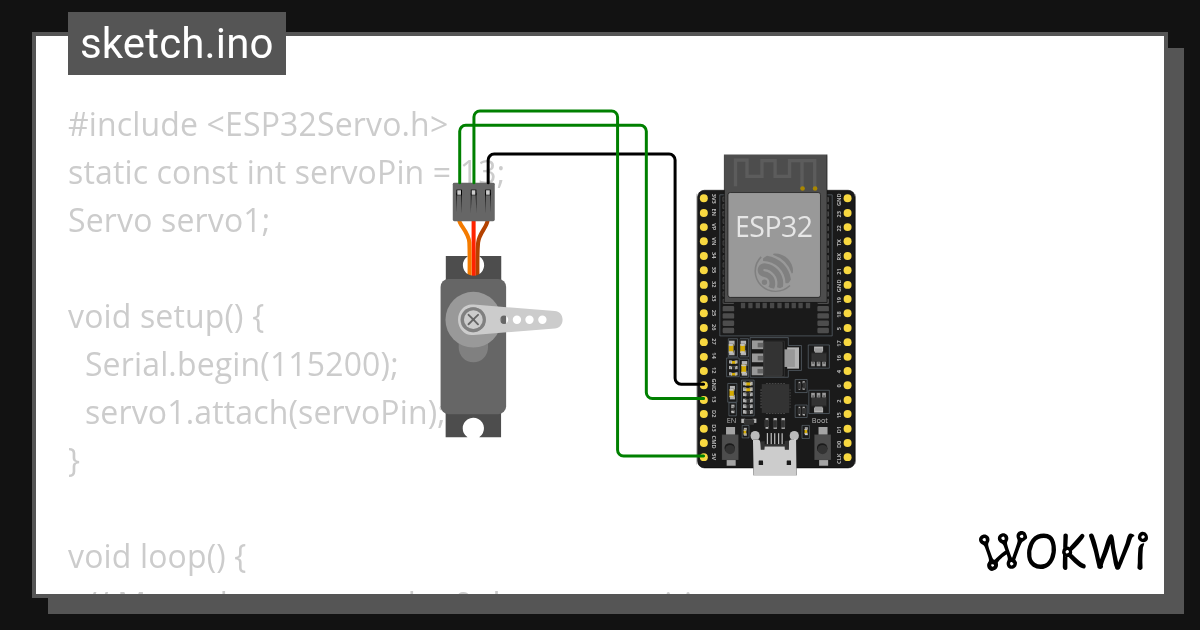 Servor Motr Nodemcu Wokwi Esp32 Stm32 Arduino Simulator