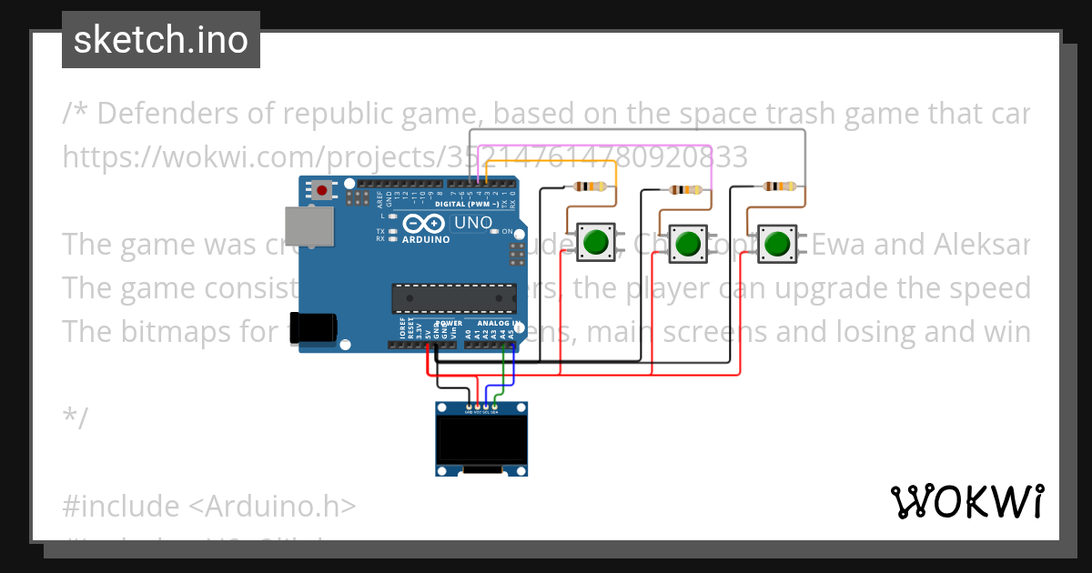 Defender Of The Republic Game Wokwi Esp32 Stm32 Arduino Simulator 7293