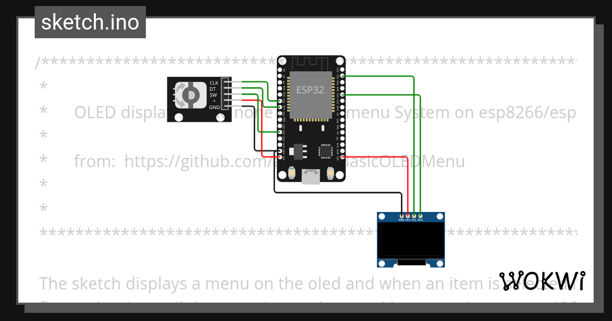 Esp32 Encoder Menu Copy Wokwi Esp32 Stm32 Arduino Simulator