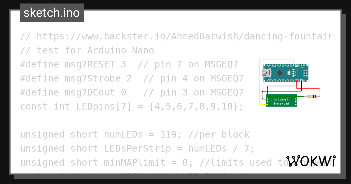 Msgeq7test Wokwi Esp32 Stm32 Arduino Simulator