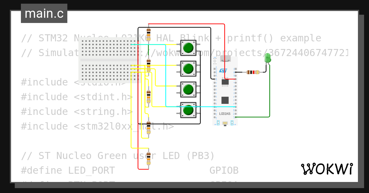 St Nucleo L031 Hal Copy Wokwi Esp32 Stm32 Arduino Simulator 4522