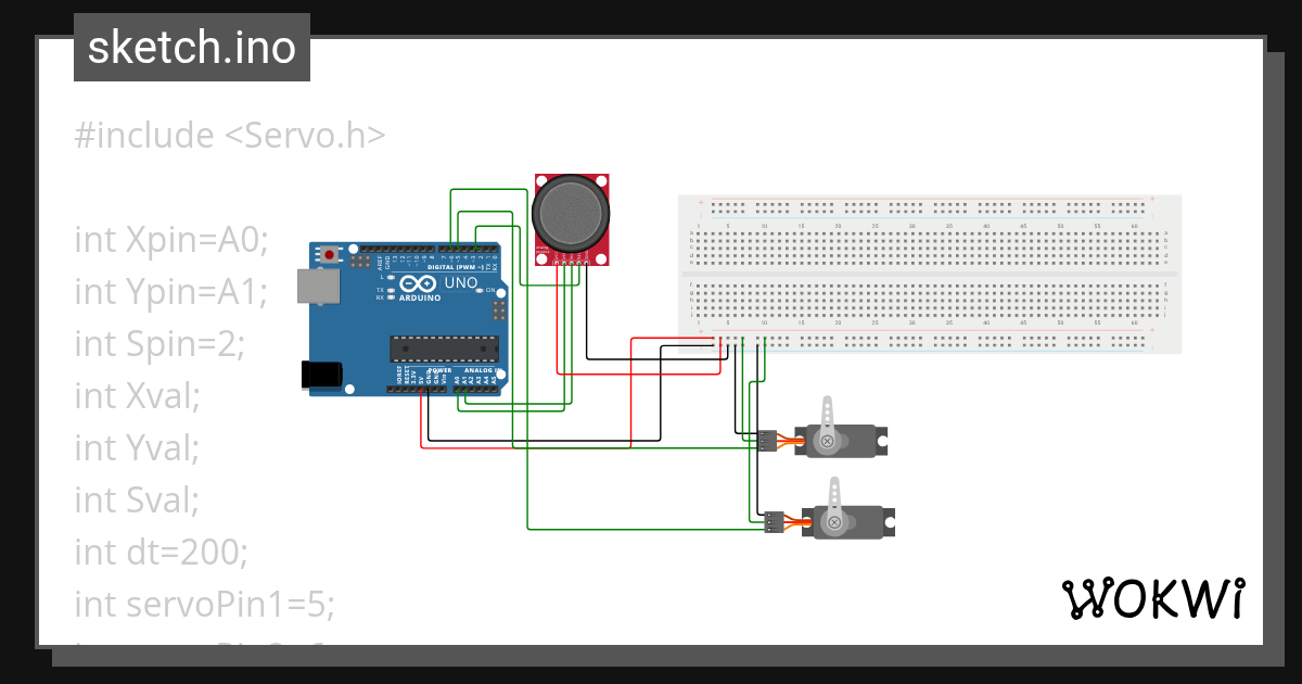 Joystick With Servo Wokwi Esp32 Stm32 Arduino Simulator 5727