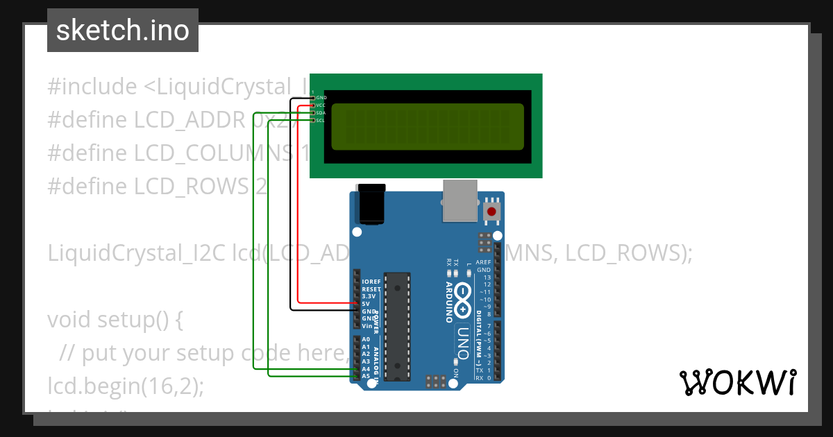 My First Lcd Displayer Wokwi Esp32 Stm32 Arduino Simulator 1771