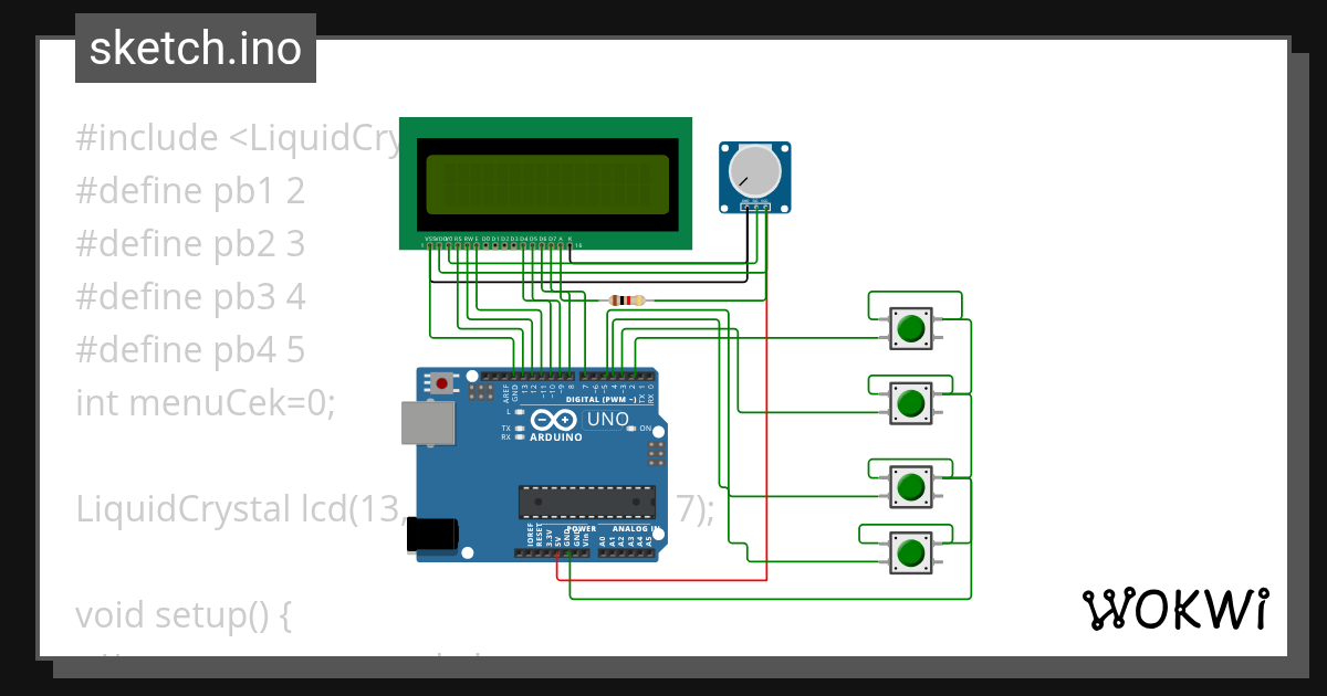 menu lcd - Wokwi ESP32, STM32, Arduino Simulator