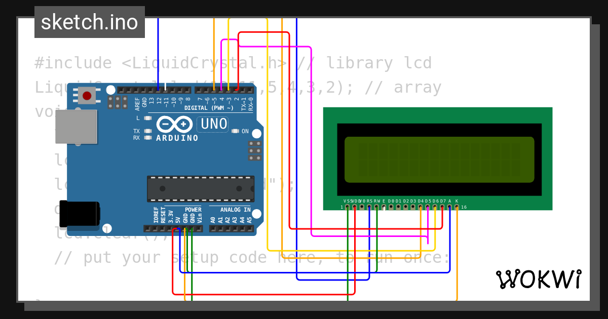 Lcd 16×2 Wokwi Esp32 Stm32 Arduino Simulator 9904