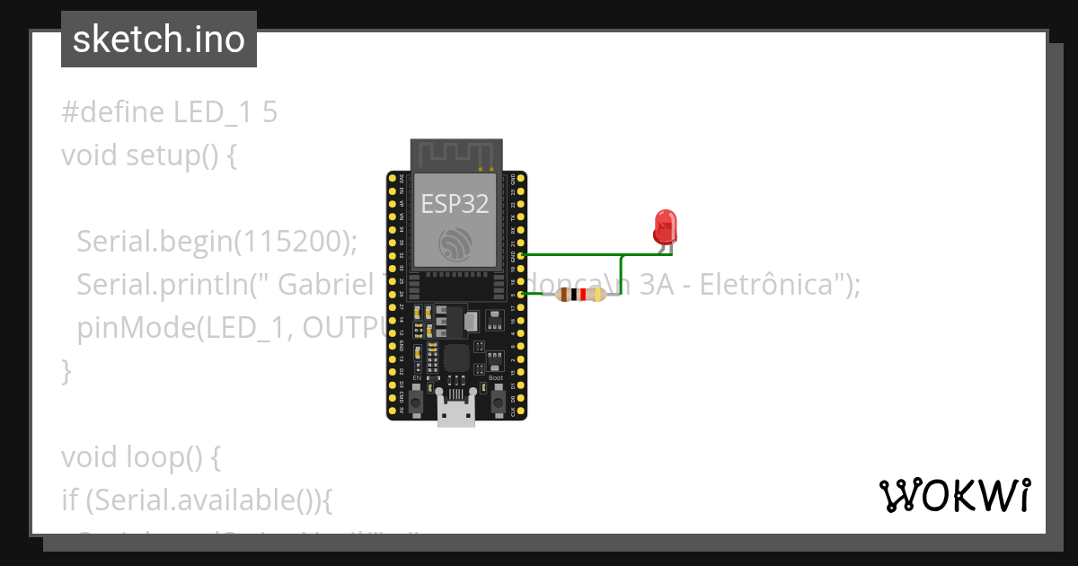 Ex. 64 - Wokwi ESP32, STM32, Arduino Simulator
