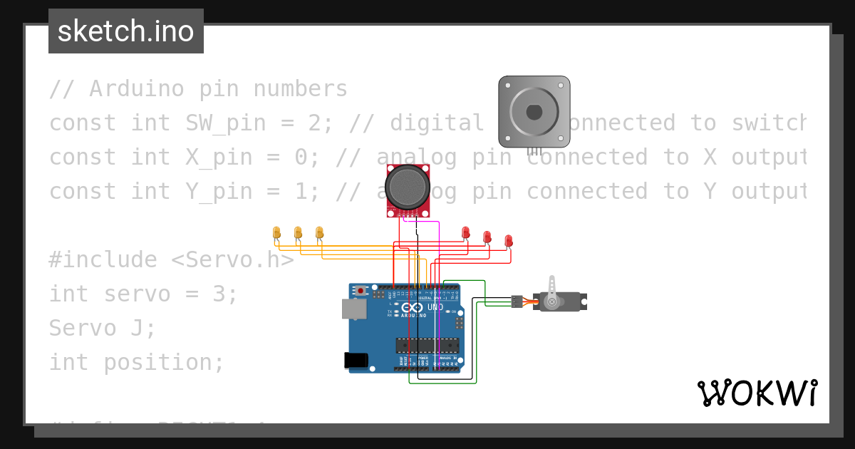 Joystick Led Servo Sen Wokwi Esp32 Stm32 Arduino Simulator
