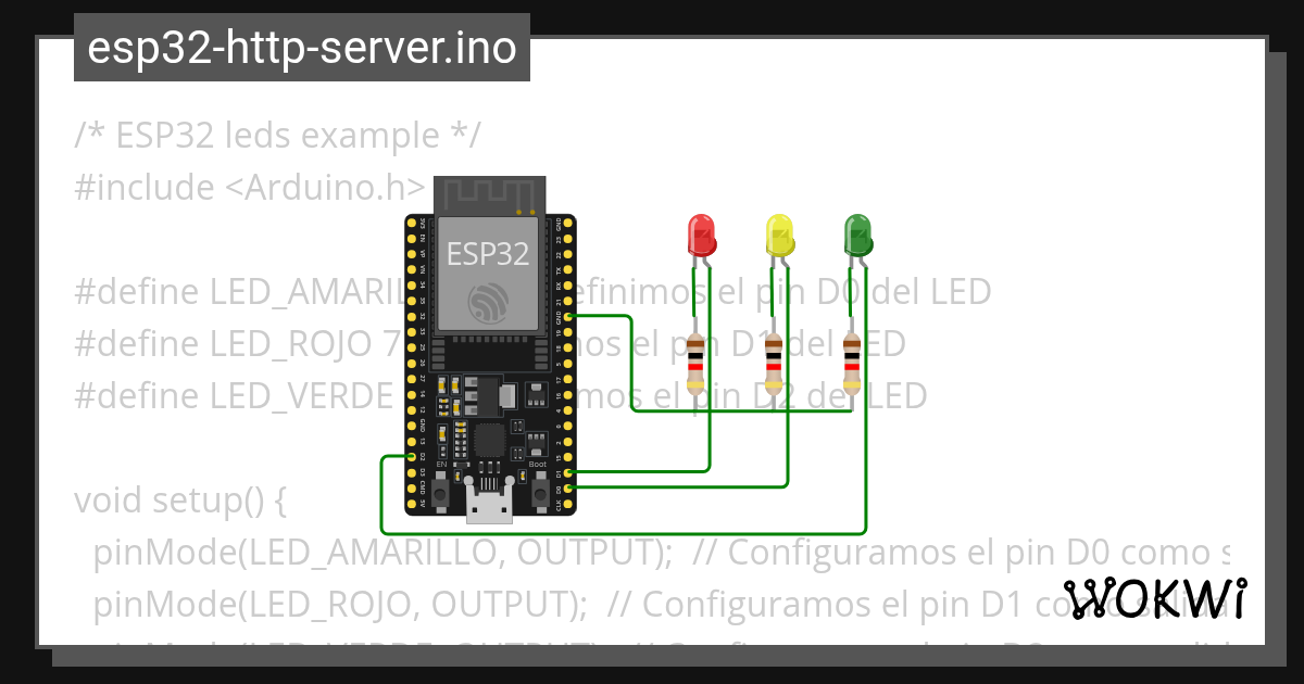 Esp32 Leds Example Wokwi Esp32 Stm32 Arduino Simulator