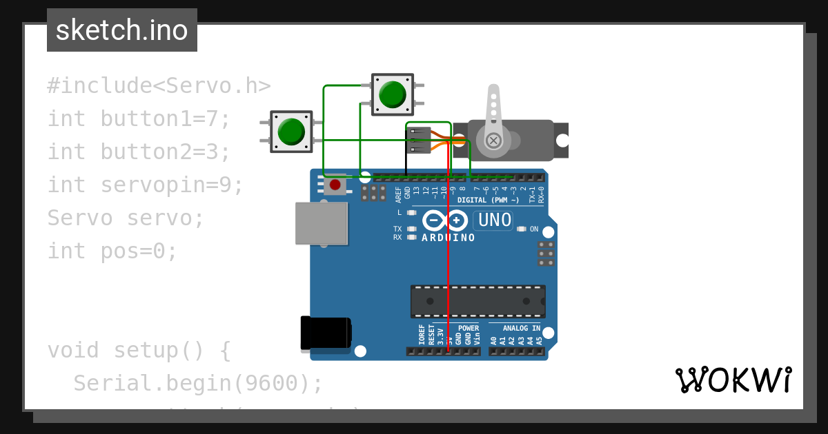 Servo With Button Wokwi Esp32 Stm32 Arduino Simulator 2278