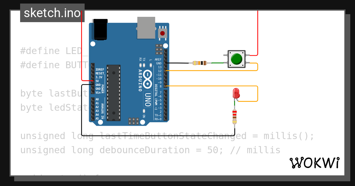 Pushbutton Wokwi Esp32 Stm32 Arduino Simulator 0309