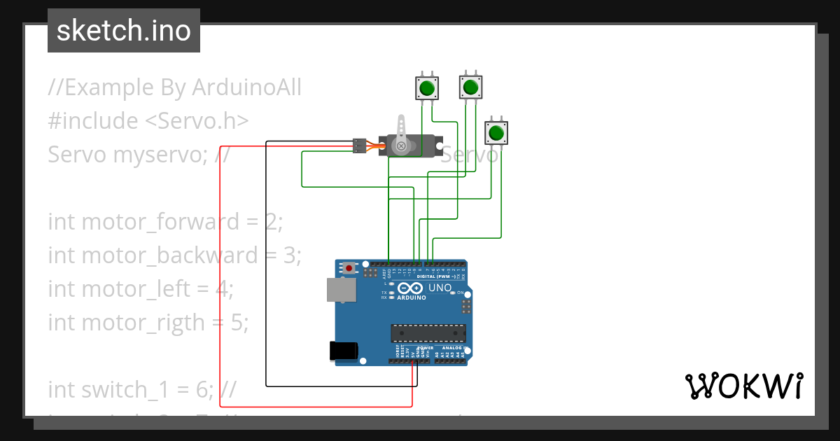 Test Servo Wokwi Esp32 Stm32 Arduino Simulator 3561