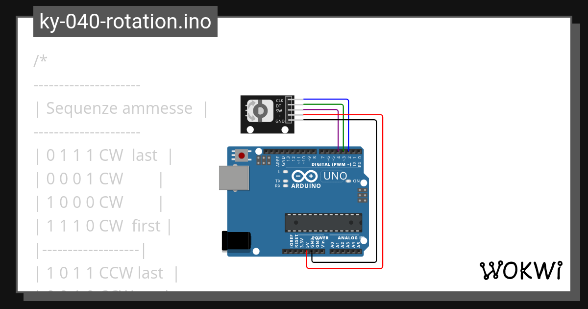 ky-040-rotationsebStat3 - Wokwi ESP32, STM32, Arduino Simulator