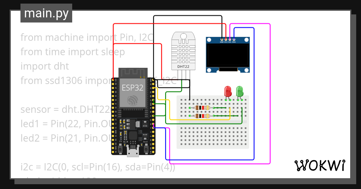 ส่งโปรแกรมตรวจับอุณหภูมิ Wokwi Esp32 Stm32 Arduino Simulator 4620