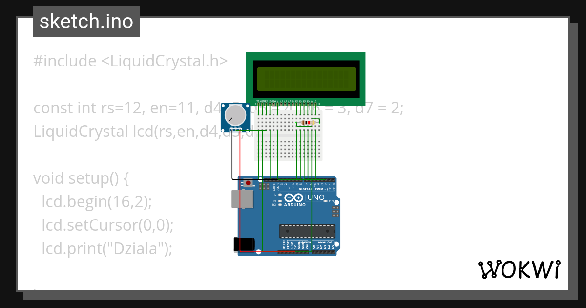first project - doesn't work - Wokwi ESP32, STM32, Arduino Simulator
