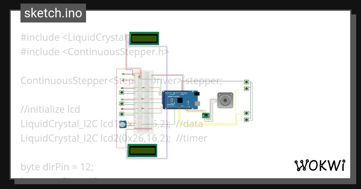 Arduino Control and Data with Timer - Wokwi ESP32, STM32, Arduino Simulator