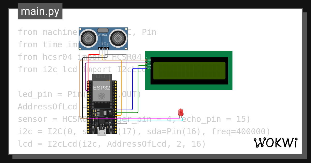 Ultrasonicsensor Wokwi Esp32 Stm32 Arduino Simulator 0695