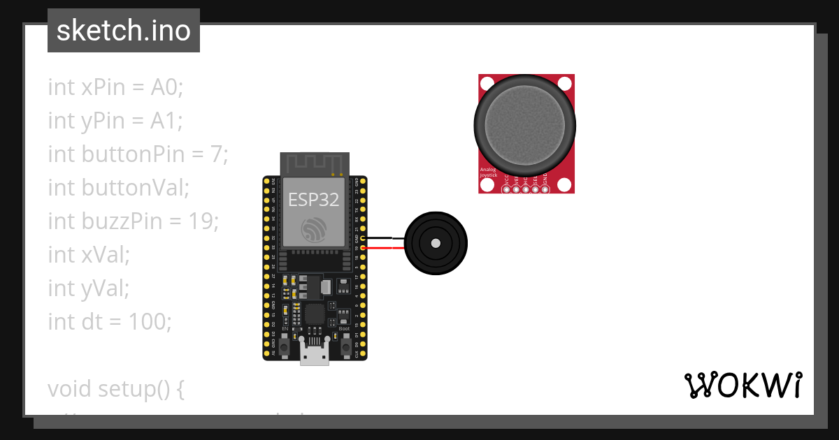 Joystick - Wokwi ESP32, STM32, Arduino Simulator