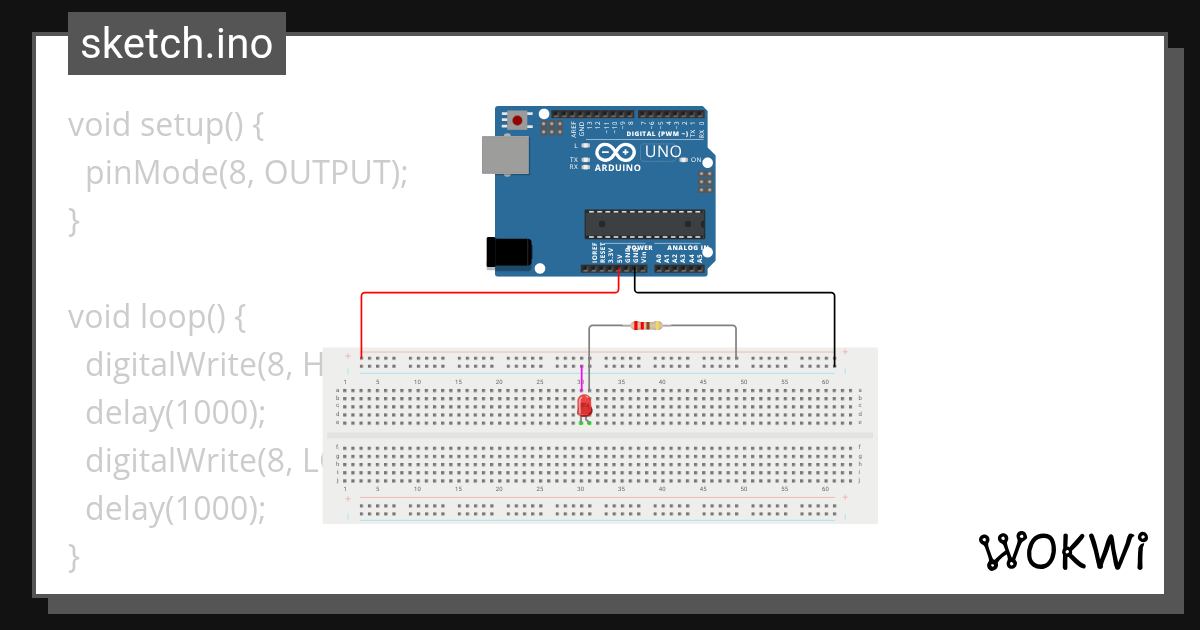 Led Con Protoboard Wokwi Esp32 Stm32 Arduino Simulator 0444