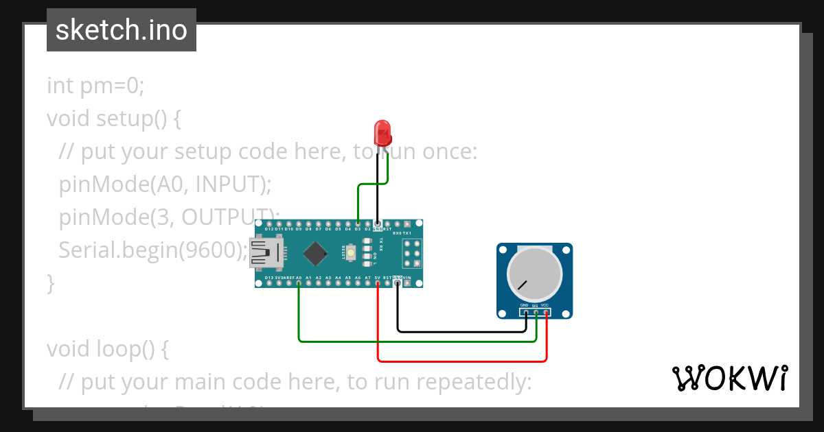 Potenciometro Wokwi Esp32 Stm32 Arduino Simulator 