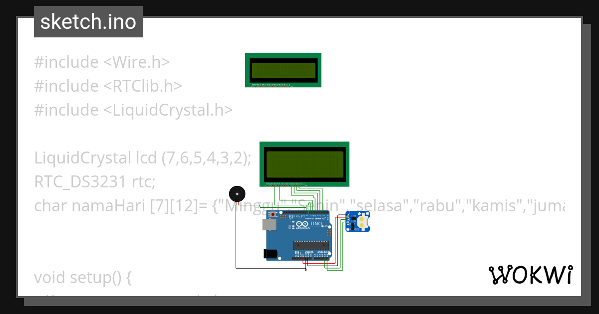 JAM DIGITAL - Wokwi ESP32, STM32, Arduino Simulator