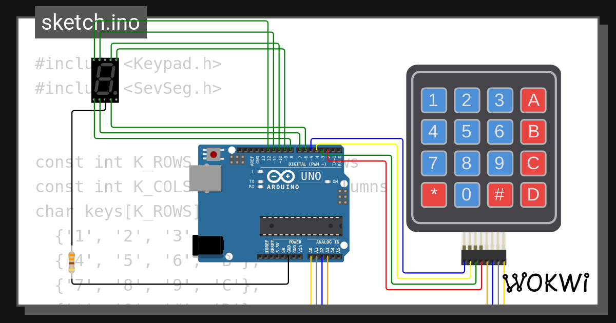 Keypad Display Wokwi Esp32 Stm32 Arduino Simulator 1852