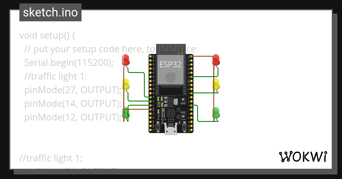 traffic light - Wokwi ESP32, STM32, Arduino Simulator traffic light - Wokwi ESP32, STM32, Arduino Simulator