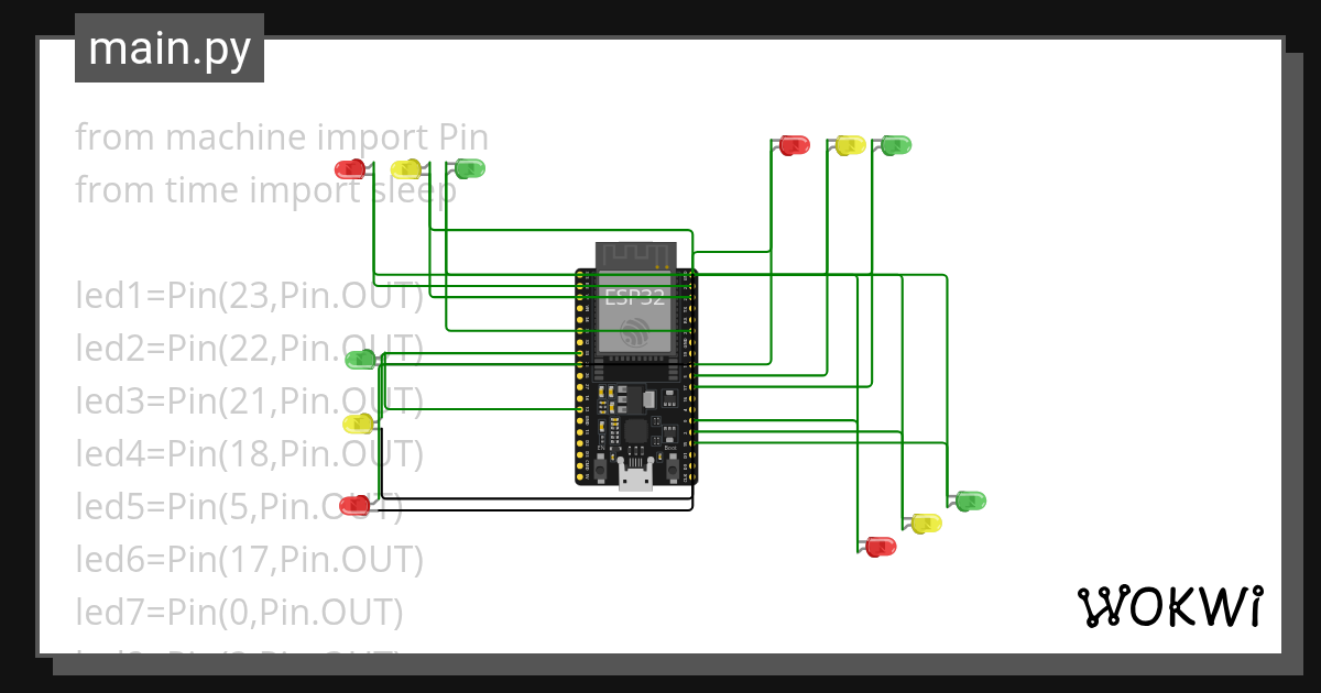 4way Wokwi Esp32 Stm32 Arduino Simulator 