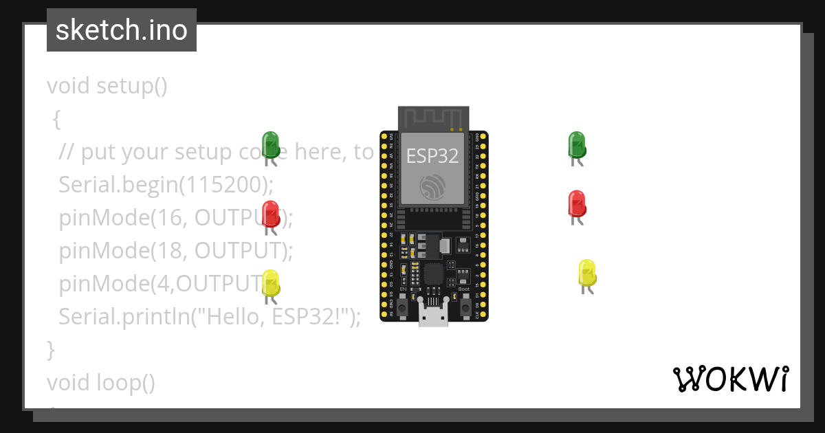 EXERCISE 1 - Wokwi ESP32, STM32, Arduino Simulator