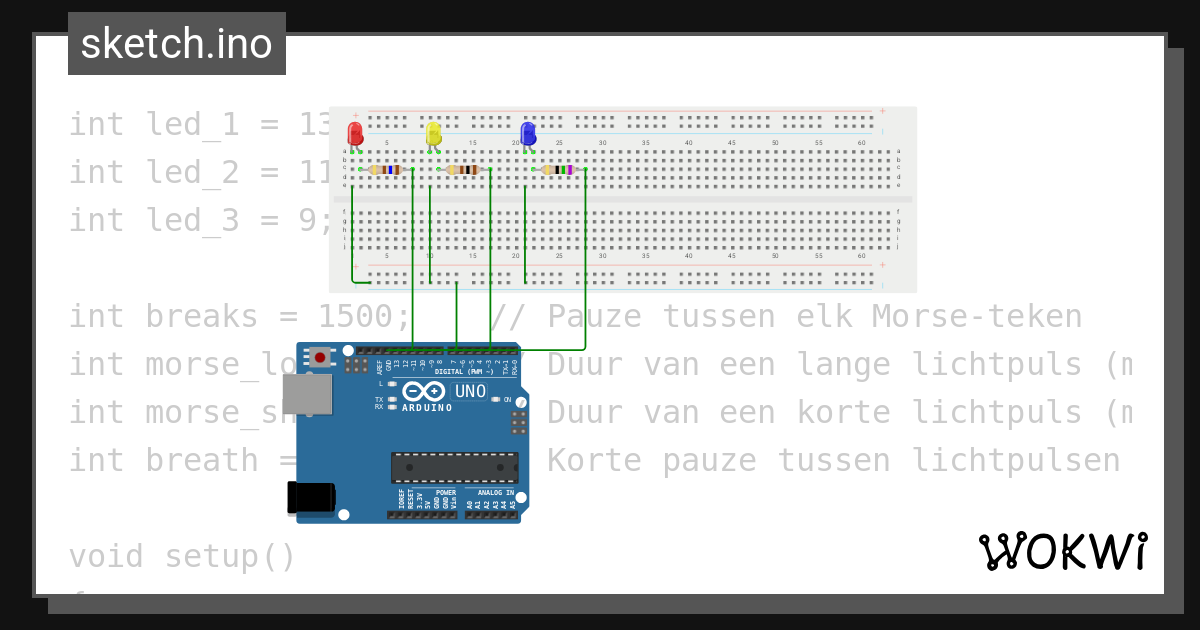 Morse Leds Wokwi Esp32 Stm32 Arduino Simulator