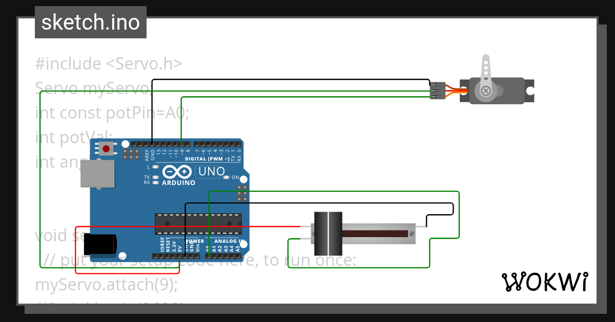 servo motor - Wokwi ESP32, STM32, Arduino Simulator