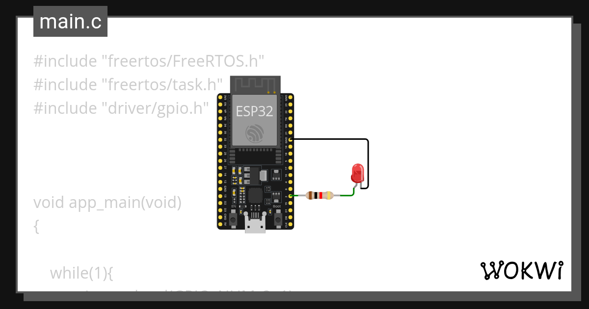 LED_Blink - Wokwi ESP32, STM32, Arduino Simulator