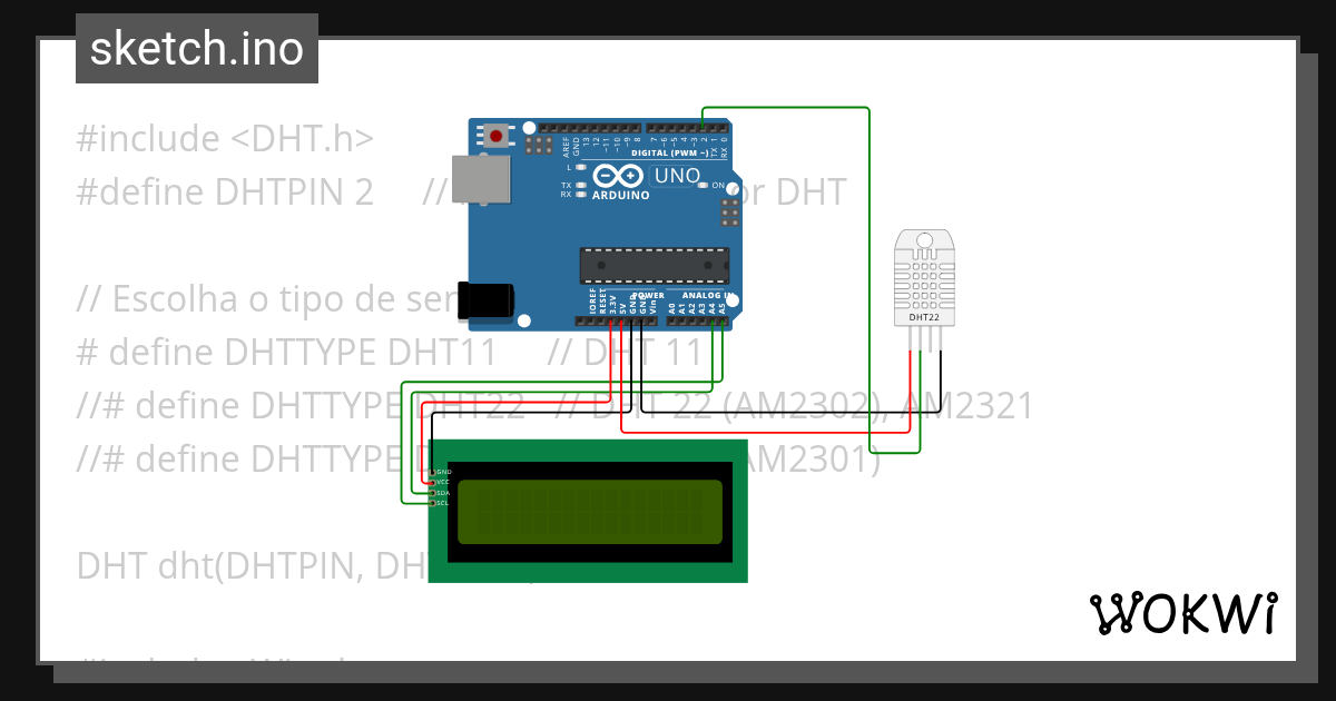 Temperatura E Sensor Wokwi Esp32 Stm32 Arduino Simulator 