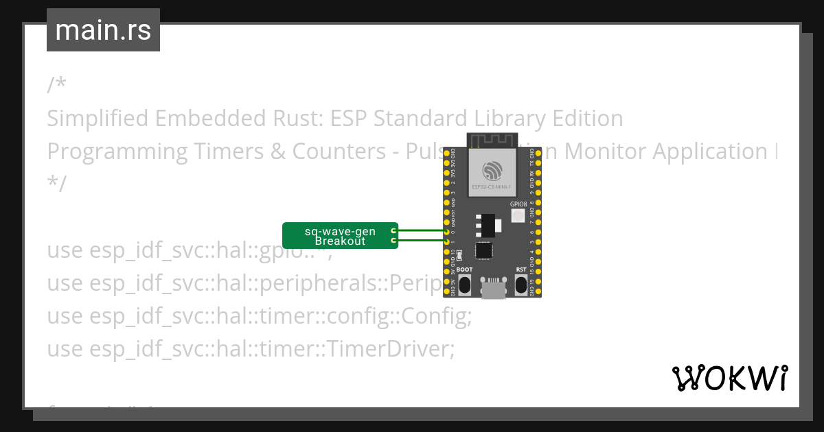 Pulse Duration Monitor App Ser Esp Std Wokwi Esp32 Stm32 Arduino
