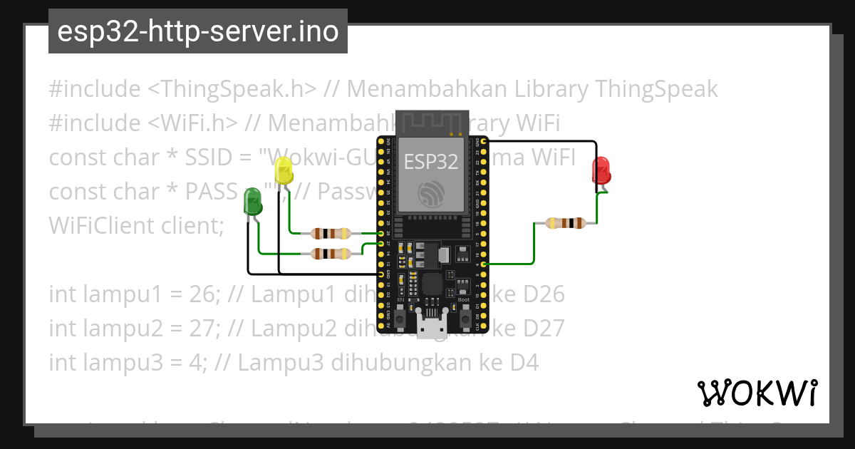 ESP32 LED Thinkspeak Copy (2) - Wokwi ESP32, STM32, Arduino Simulator